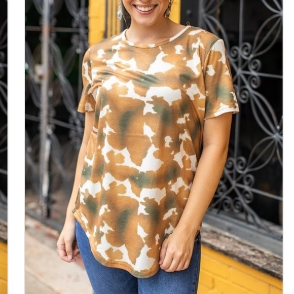 L&B | Tops | Cow Print Top | Poshmark